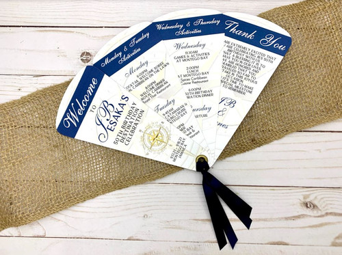 Nautical Themed Fan Programs | Beach Fan Programs | Infinity Paper