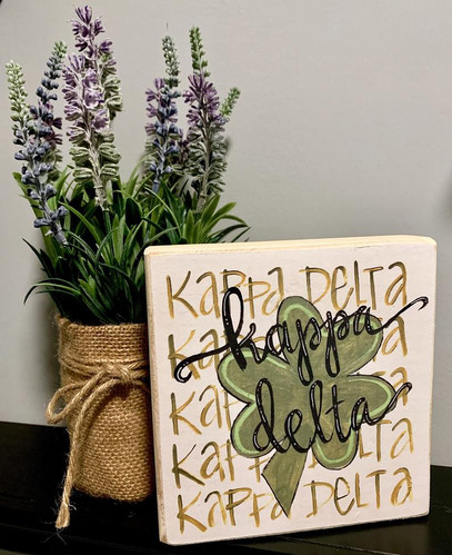 Kappa Delta Art Print On A Wood Block | The Sorority Place