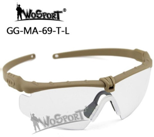 WOSPORT SHOOTING GOGGLES DE FRAME / LIMPID LENS | bulldog tatico