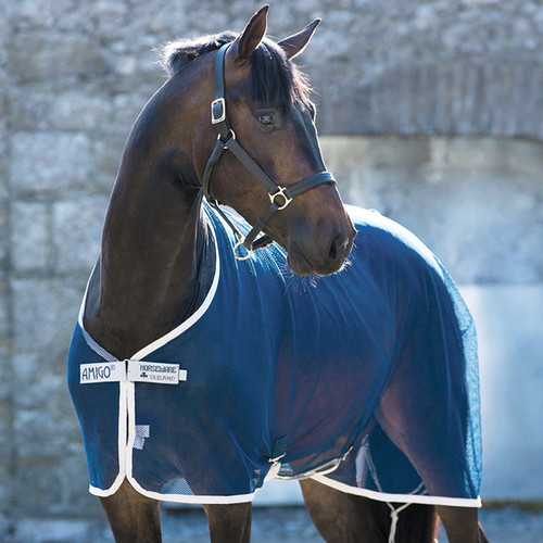 Amigo Net Cooler - navy/silver | Sweden Horse Rugs