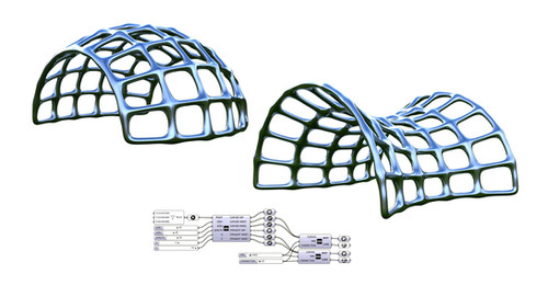 Arched Dome Solid and Wireframe | David Copete