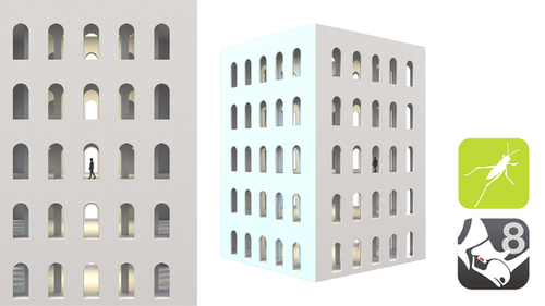 Parametric Multi Floor Arched Opening Building Structure | David Copete