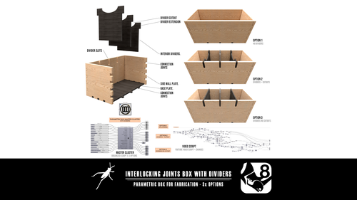 Parametric Box with Lid and Interior Dividers | David Copete