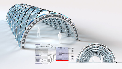 Arched Truss System Structure Array | David Copete