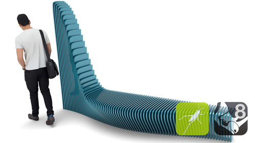 Parametric Bench With Slope Array Design | David Copete