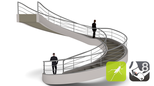 Parametric Spiral Stairs with Ledger and Railings Script and Cluster ...