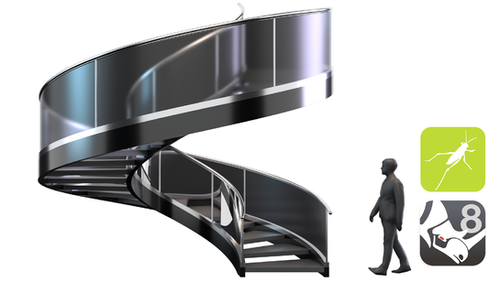 Parametric Spiral Stairs with Railing and Tread Connections | David Copete