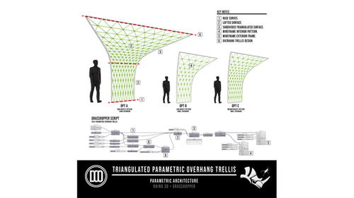 Parametric Triangulated Trellis Overhang | David Copete