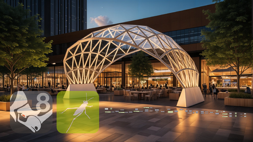 Parametric Arched Dome Space Frame Structure | David Copete