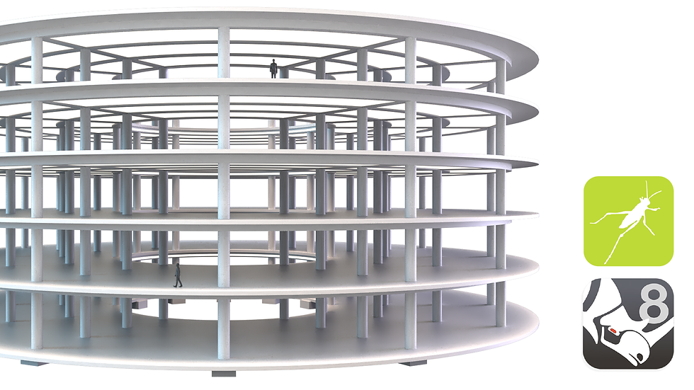 Parametric Multi Floor Building Radial Structure and Form | David Copete