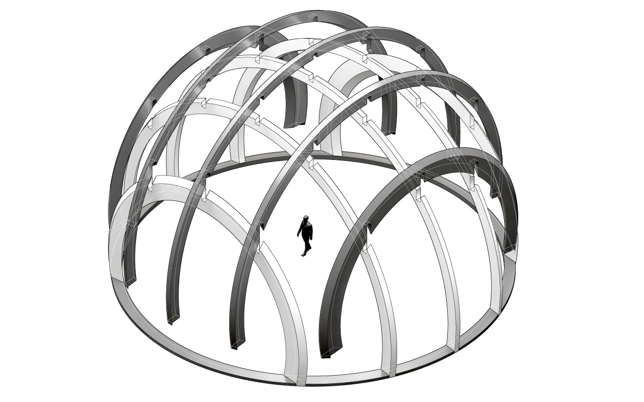 Parametric Dome Contour With Interlocking Connections Rhino Grasshopper Script Algorithm Download