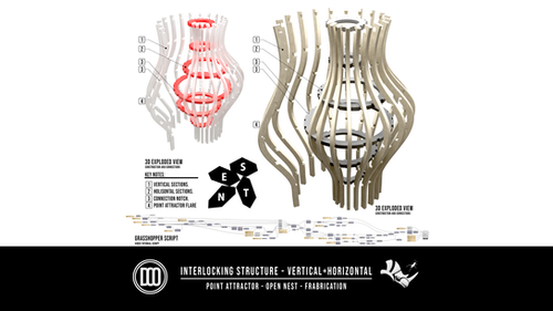 Interlocking Vertical Structure with Horizontal Connections + OpenNest | David Copete