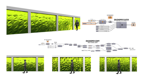 Parametric Triangulated Pattern on Surface | David Copete