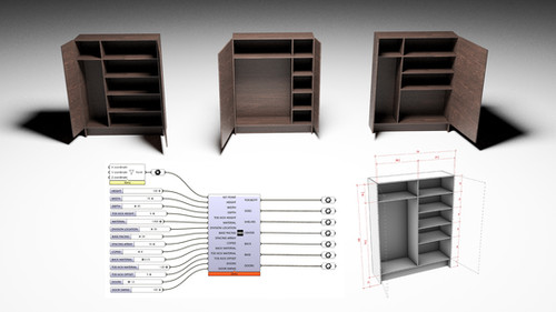 Parametric Closet with Shelves | David Copete