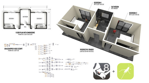 Parametric Floor Plan Bedrooms and Bathroom | David Copete