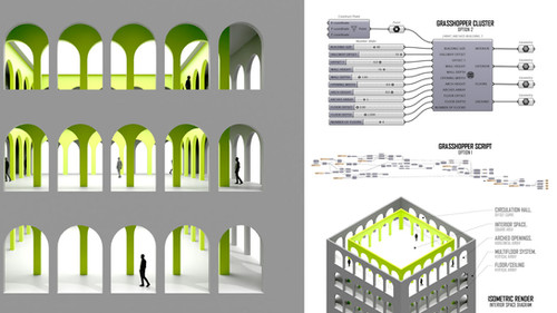 Parametric Arched Multi Floor Building | David Copete
