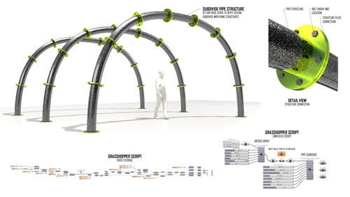 Parametric Divided Structure With Connection Plates from Curve | David ...