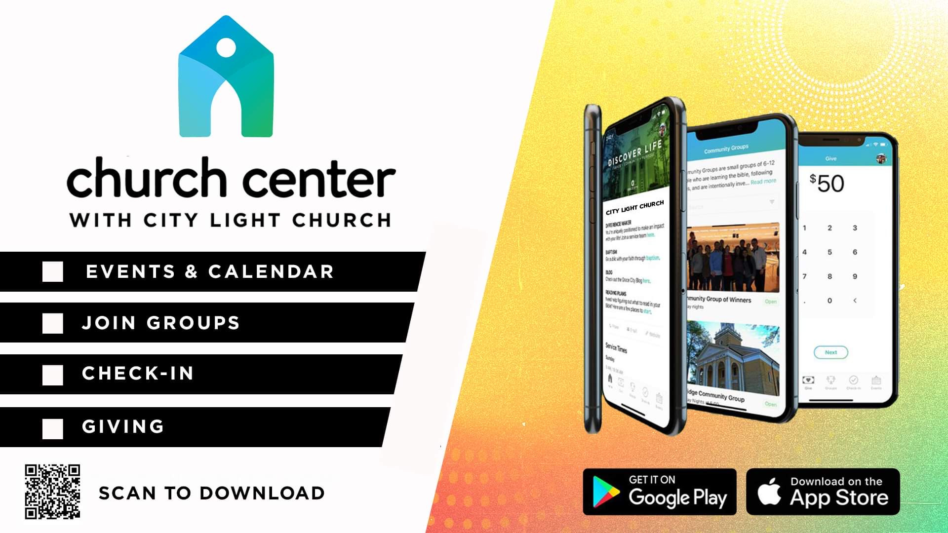 Church Center App | City Light Church | Chattanooga | Monteagle | Online