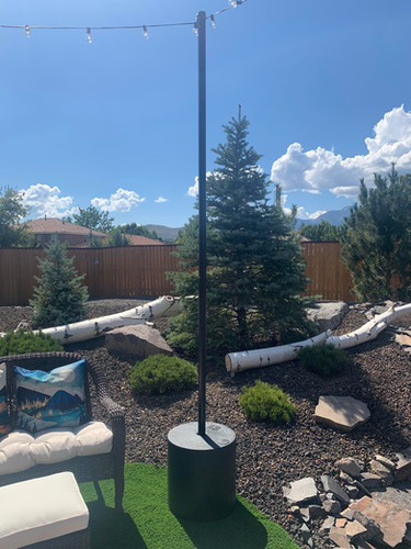 Light Pole Stand with Tank Base | website