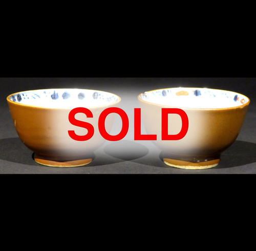 Two 18th Century Chinese Export Porcelain Batavia Ware Tea Bowls ...