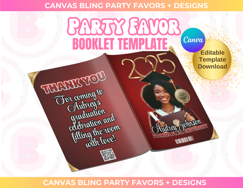 Grad Booklet Template (editable) | Canvas Bling
