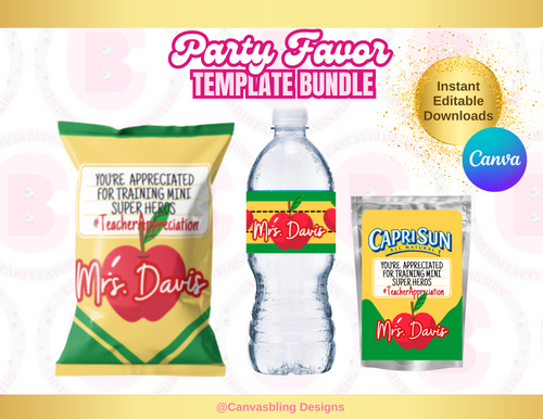 Teacher Appreciation Crayon Bundle (editable) | Canvas Bling