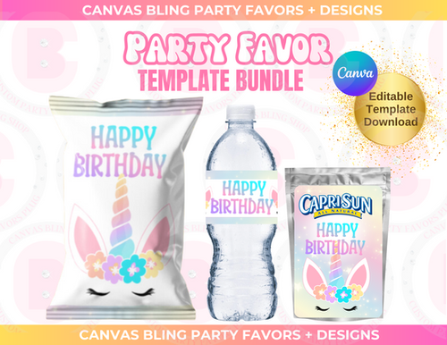 Pastel Unicorn Template (editable) | Canvas Bling