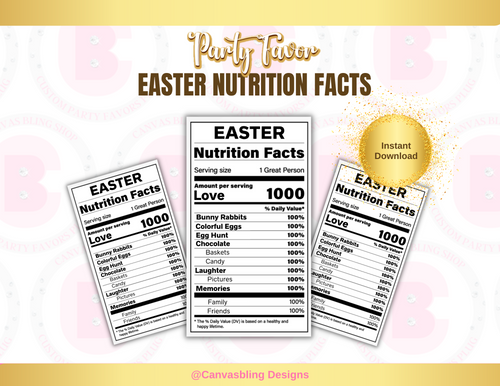 Easter Nutrition Facts | Canvas Bling