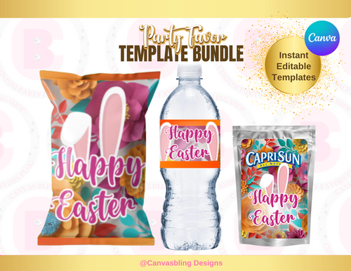 Spring Easter Template Bundle (editable) | Canvas Bling