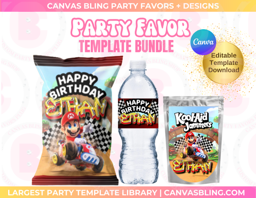 Mario Car Racer Bundle (editable) | Canvas Bling