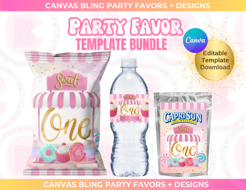 Sweet One Template (editable) | Canvas Bling