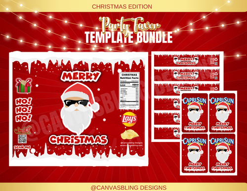 Santa Template Bundle (editable) | Canvas Bling