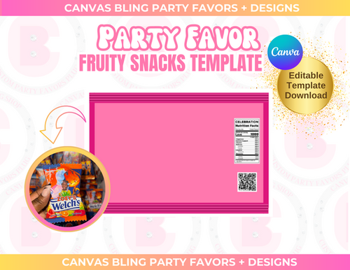 Fruity Snacks Blank Template | Canvas Bling