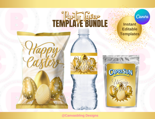 Golden Egg-stra Template Bundle (editable) | Canvas Bling