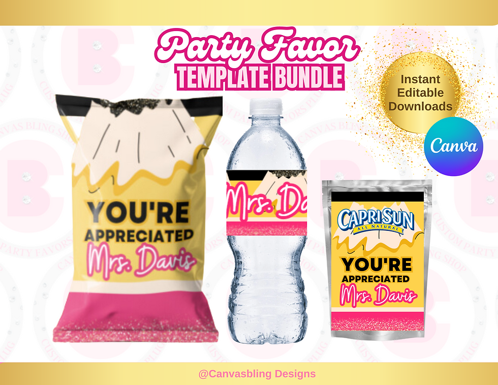 Teacher Appreciation Pencil Bundle (editable) | Canvas Bling