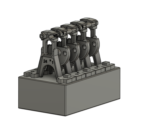AIM-C04-87 HO Scale 3D Printed point rodding chairs - QUAD (heavy) 10 ...