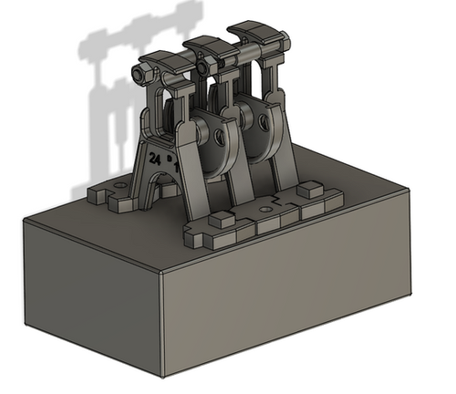 AIM-C02-87 HO Scale 3D Printed point rodding chairs - double (heavy) 15 ...