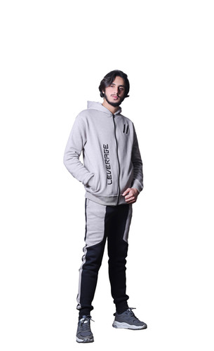 Classy Grey Men's | Winter Zipper Hoodie Tracksuit | Elegant Comfort ...