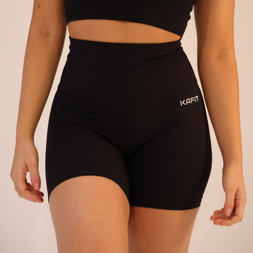 SEAMLESS BLACK SHORTS | KAFIT