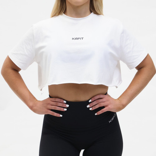 CLASSIC CROPPED TEE-WHITE | KAFIT