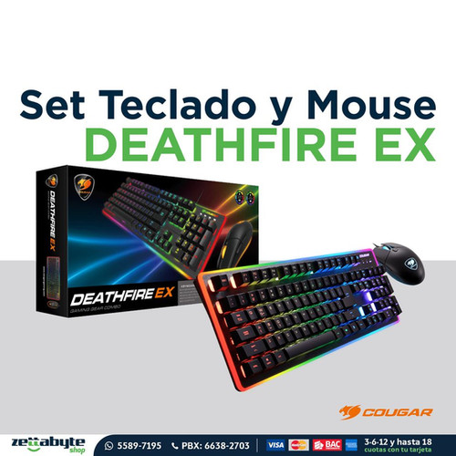 TECLADO Y MOUSE COUGAR DEATHFIRE EX MECANICO HIBRIDO | ZettaByte | soporte