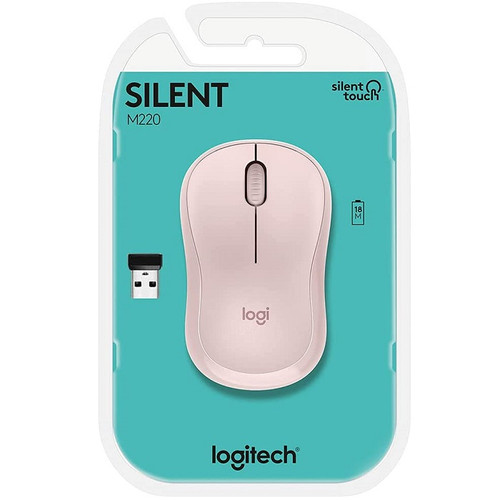 MOUSE LOGITECH M220 SILENT TOUCH WIRELESS AMBIDEXTRO ROSADO | ZettaByte ...