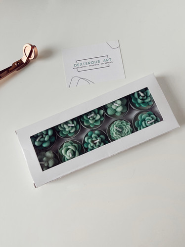 Succulent Tealights | Dexterous__Art