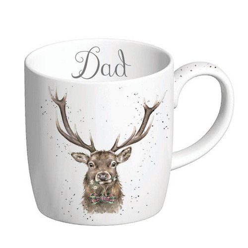 Royal Worcester Wrendale Large 'Dad' Stag Mug | Miller & Hunt