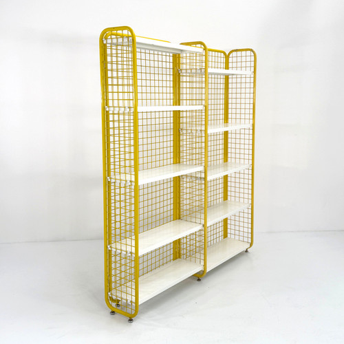 Yellow Wire Bookcase in Metal, 1980s - SOLD | Kooloomodern
