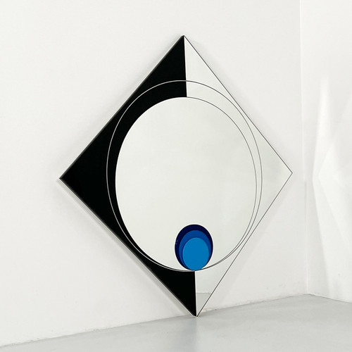 Postmodern Graphic Mirror, 1980s - SOLD | Kooloomodern