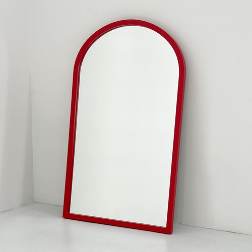 Large Red Frame Mirror by Anna Castelli Ferrieri for Kartell, 1980s ...