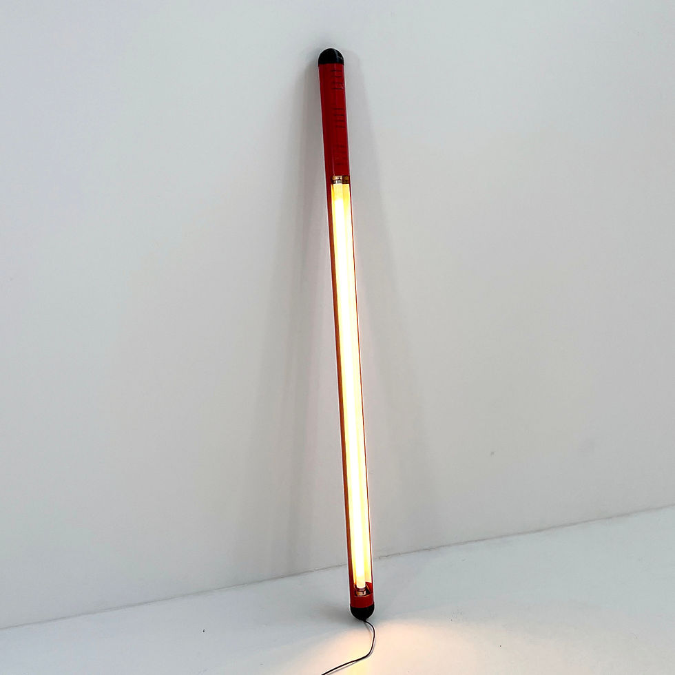Big Red Neon Tube Light from Fosnova, 1980s | Kooloomodern