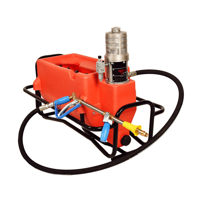 PUMPRITE G50 5:1 RATIO PNEUMATIC GROUT PUMP ON AIR DRIVEN GROUT MIXER 50L