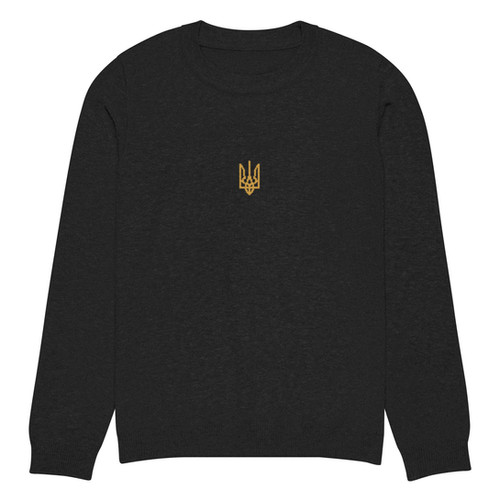 Ukrainian Trident - Knitted crew neck sweater | We Ukraine